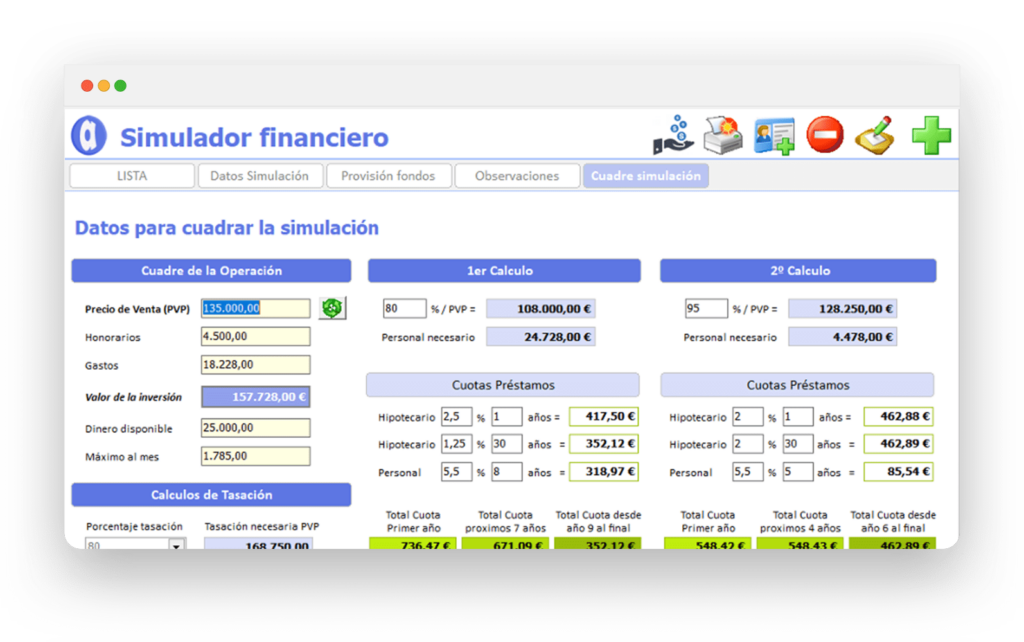 Simulador Financiero - Intermediación Entidades | ASEfinance