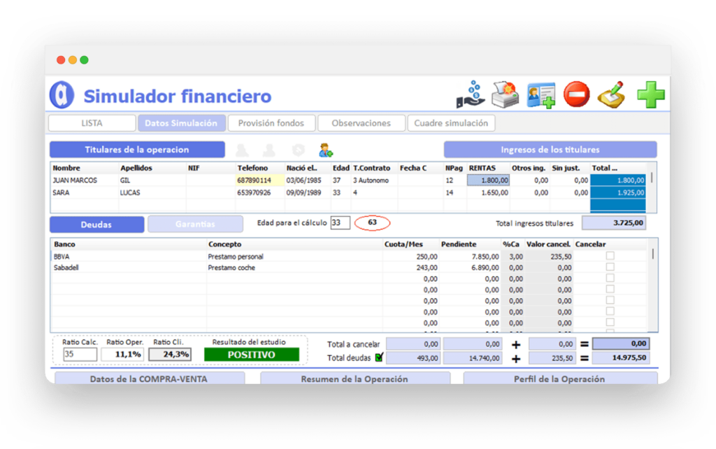 Simulador Financiero - Intermediación Entidades | ASEfinance
